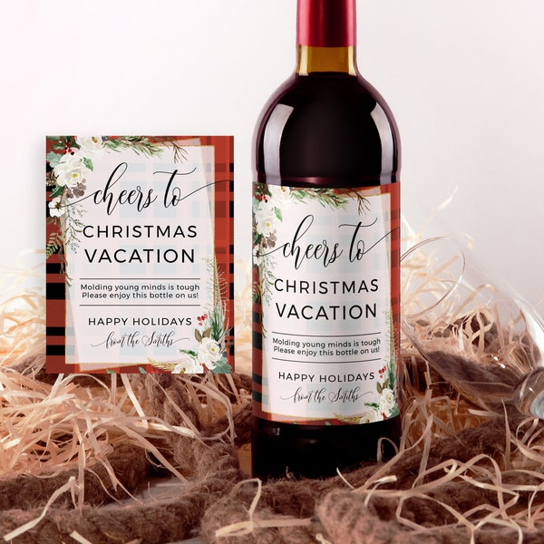 Teacher Wine Label - Etsy