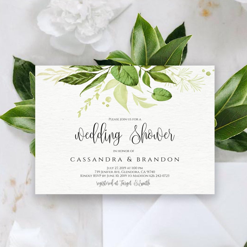 PRINTABLE Wedding Shower Invitation Template Printable - Etsy