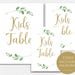 Printable Kids Table Wedding Sign Floral Kids Table Sign - Etsy