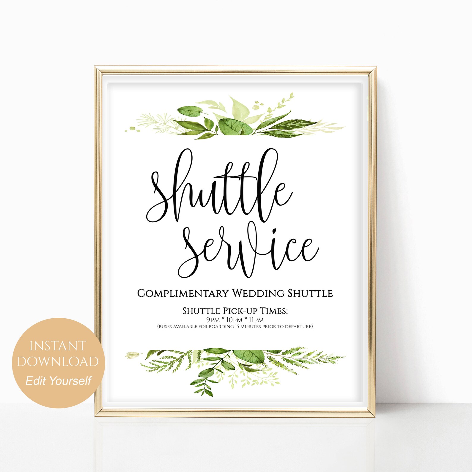 Printable Shuttle Sign Shuttle Service Sign Shuttle Service - Etsy