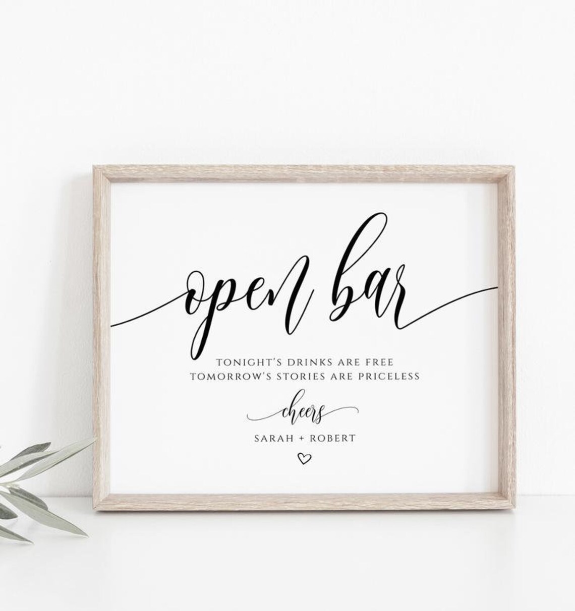 Wedding Open Bar Sign, Wedding Bar Sign, Funny Bar Signs, Instant ...