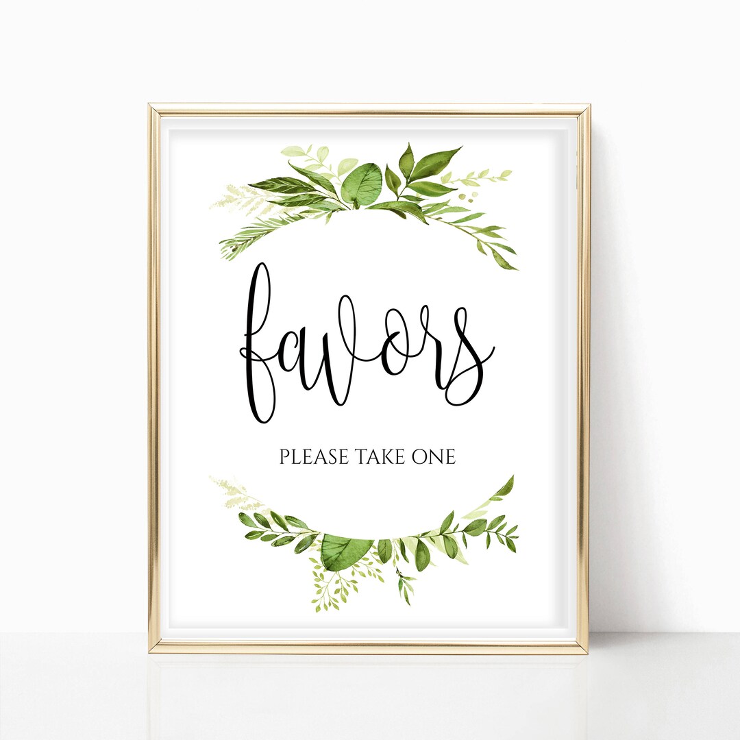 Wedding Favor Sign Shower Favor Sign Birthday Party Favor Sign ...