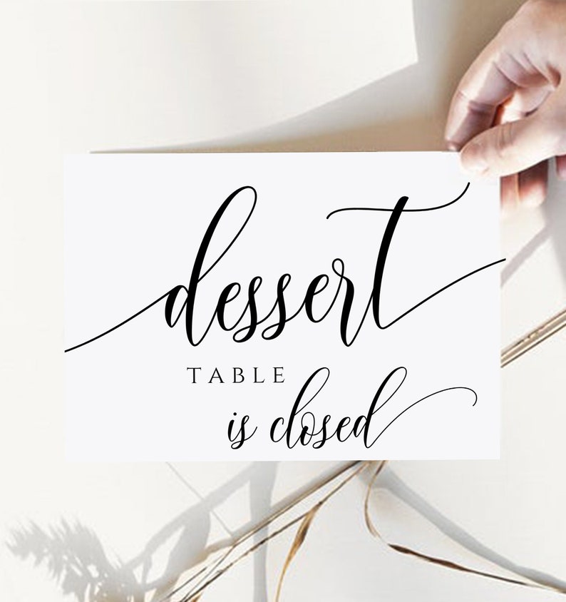 Dessert Table is Closed Sign Printable Dessert Bar Sign | Etsy Canada
