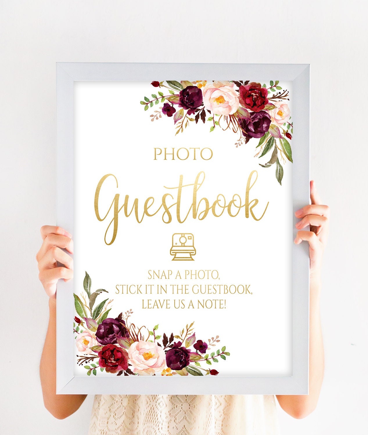 Photo Guestbook Printable Photo Guestbook Sign Printable Photo | Etsy