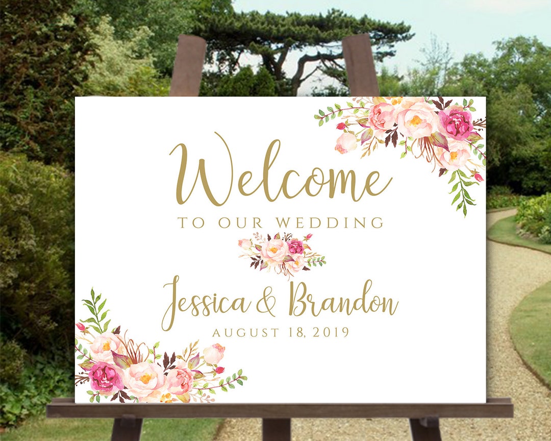 Printable Welcome Sign Wedding Horizontal Welcome Poster Welcome to Our ...