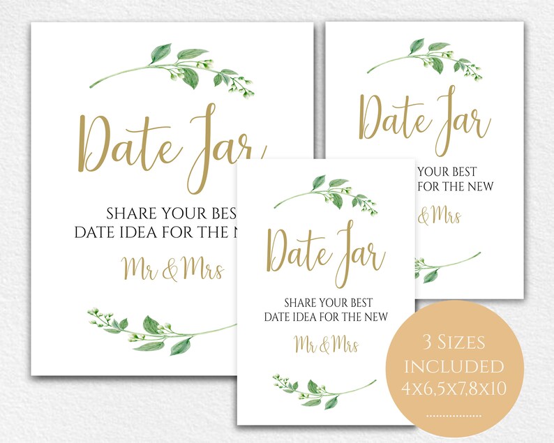 Printable Date Jar Sign Date Night Jar Date Night Sign Date - Etsy