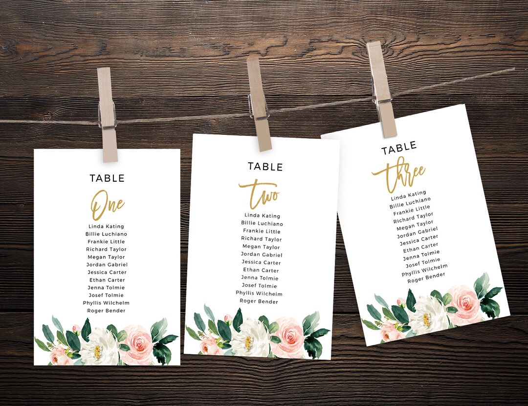 Wedding Seating Card Seating Chart Cards Hanging Seating - Etsy