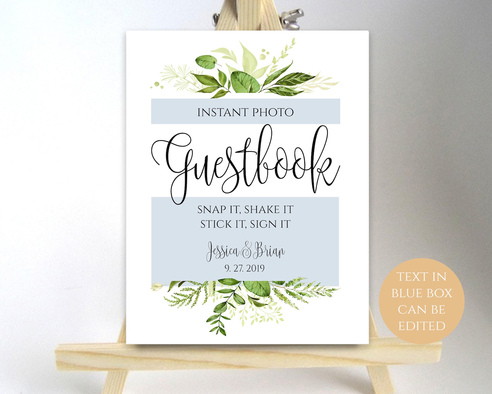 Personalized Guestbook Sign Editable Instant Photo Guest book | Etsy