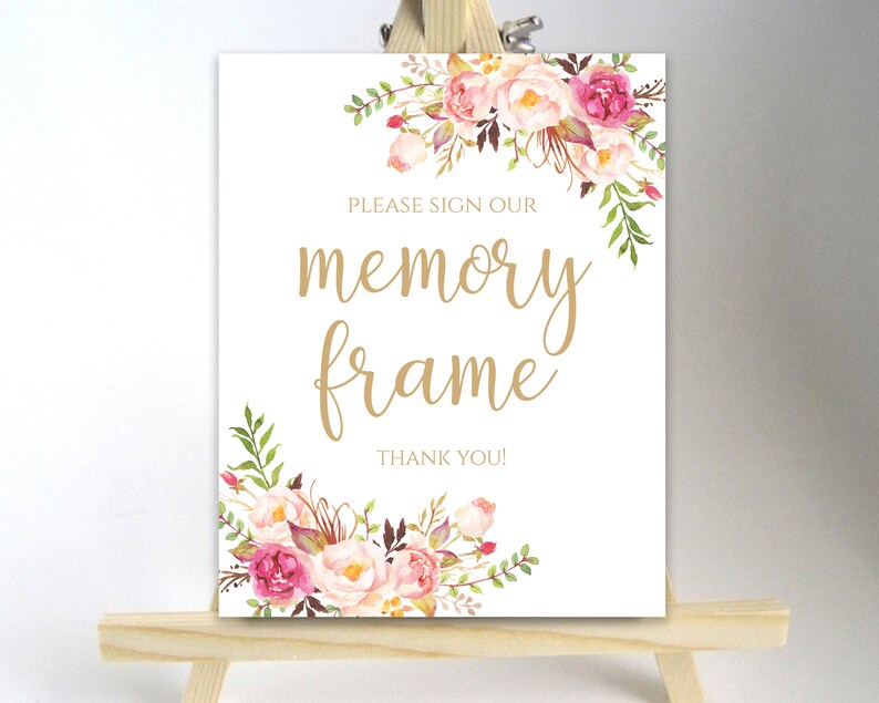 Memory Frame Sign Printable Please Sign Our Frame Sign Our - Etsy