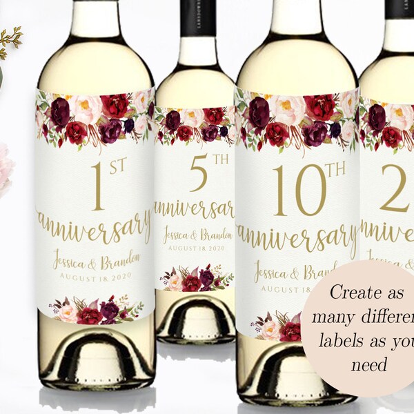 Milestone Wine Label - Etsy