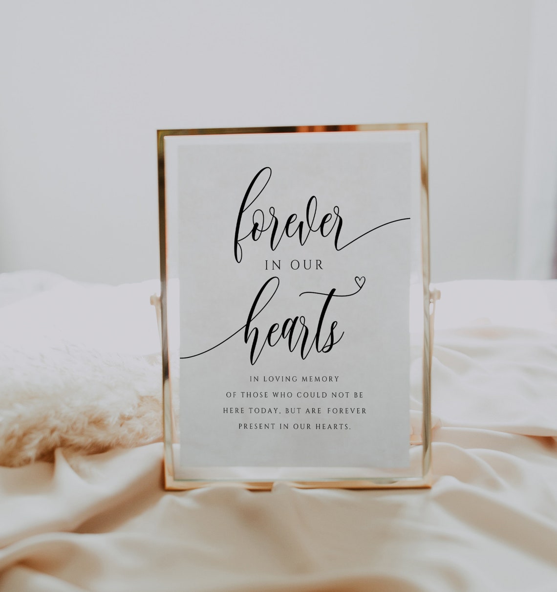In Loving Memory Sign Forever in Our Hearts Wedding Memorial - Etsy