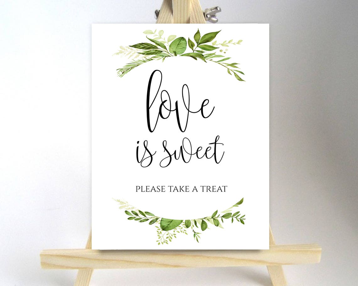 Love is Sweet Printable Love is Sweet Sign Dessert Table Sign - Etsy