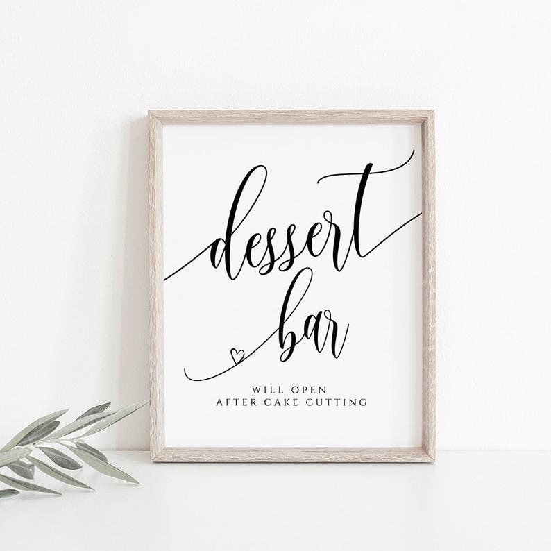 Dessert Bar Sign Printable Dessert Table Sign Dessert Table | Etsy