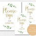 Printable Please Sign Template Please Sign Our Canvas, Guestbook, Globe ...