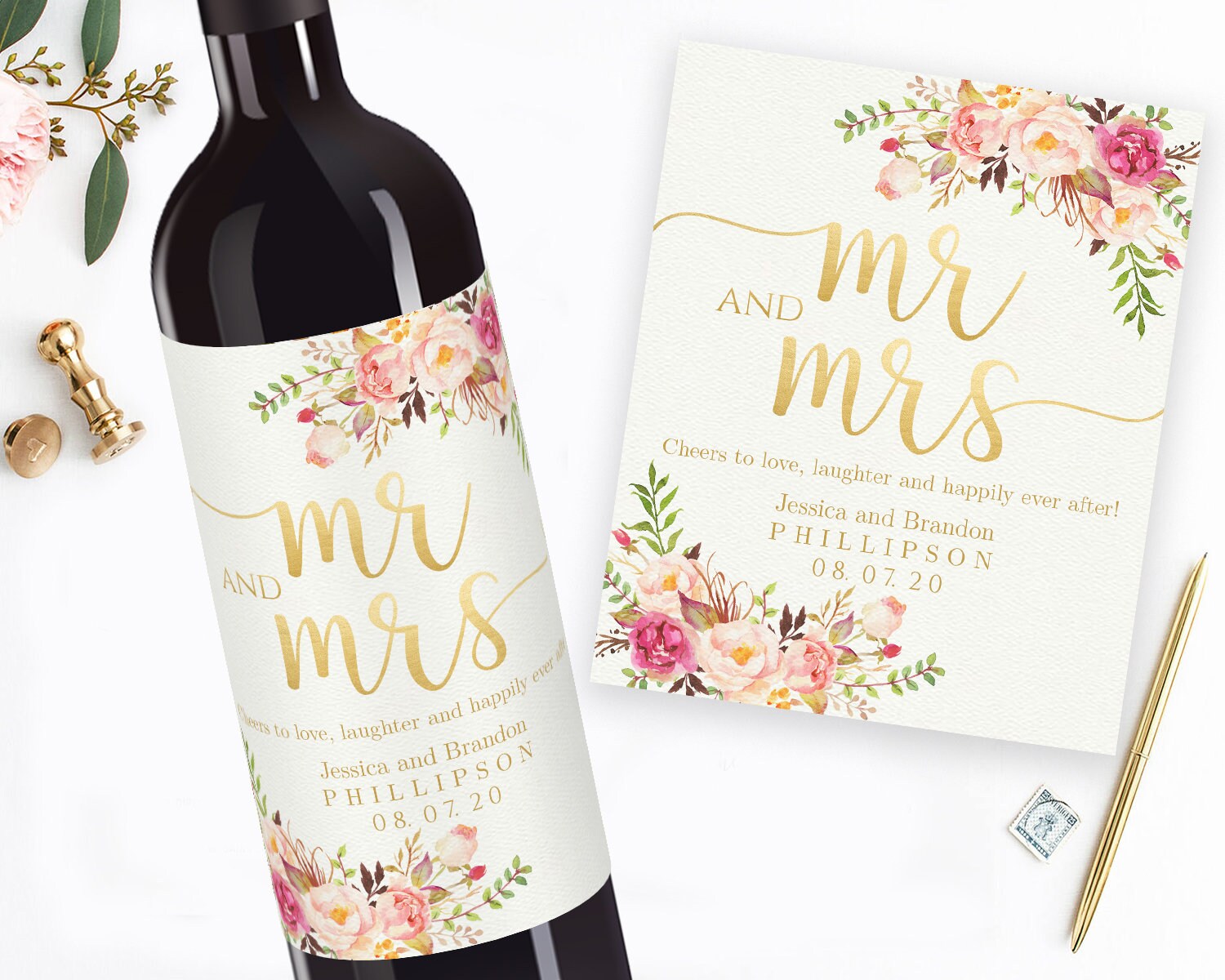 Editable Wine Personalized Wine Label Printable Sticker Labels - Etsy ...