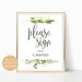 Printable Please Sign Template Please Sign Our Canvas, Guestbook, Globe ...