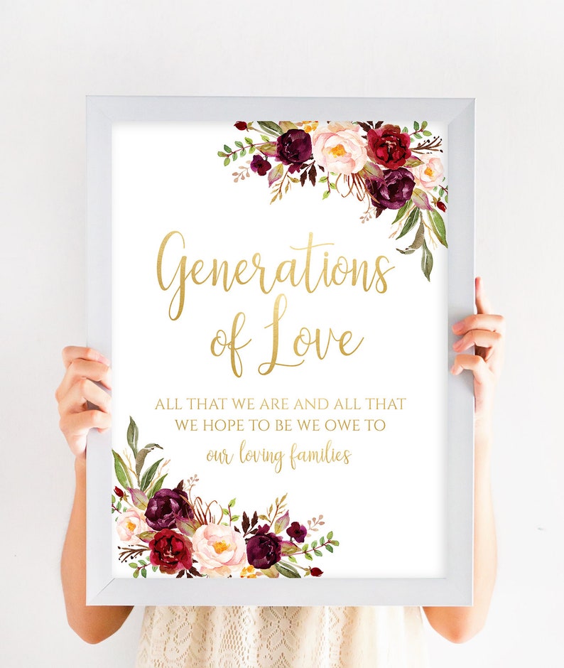 Printable Generations of Love Sign Wedding Signage All That We - Etsy