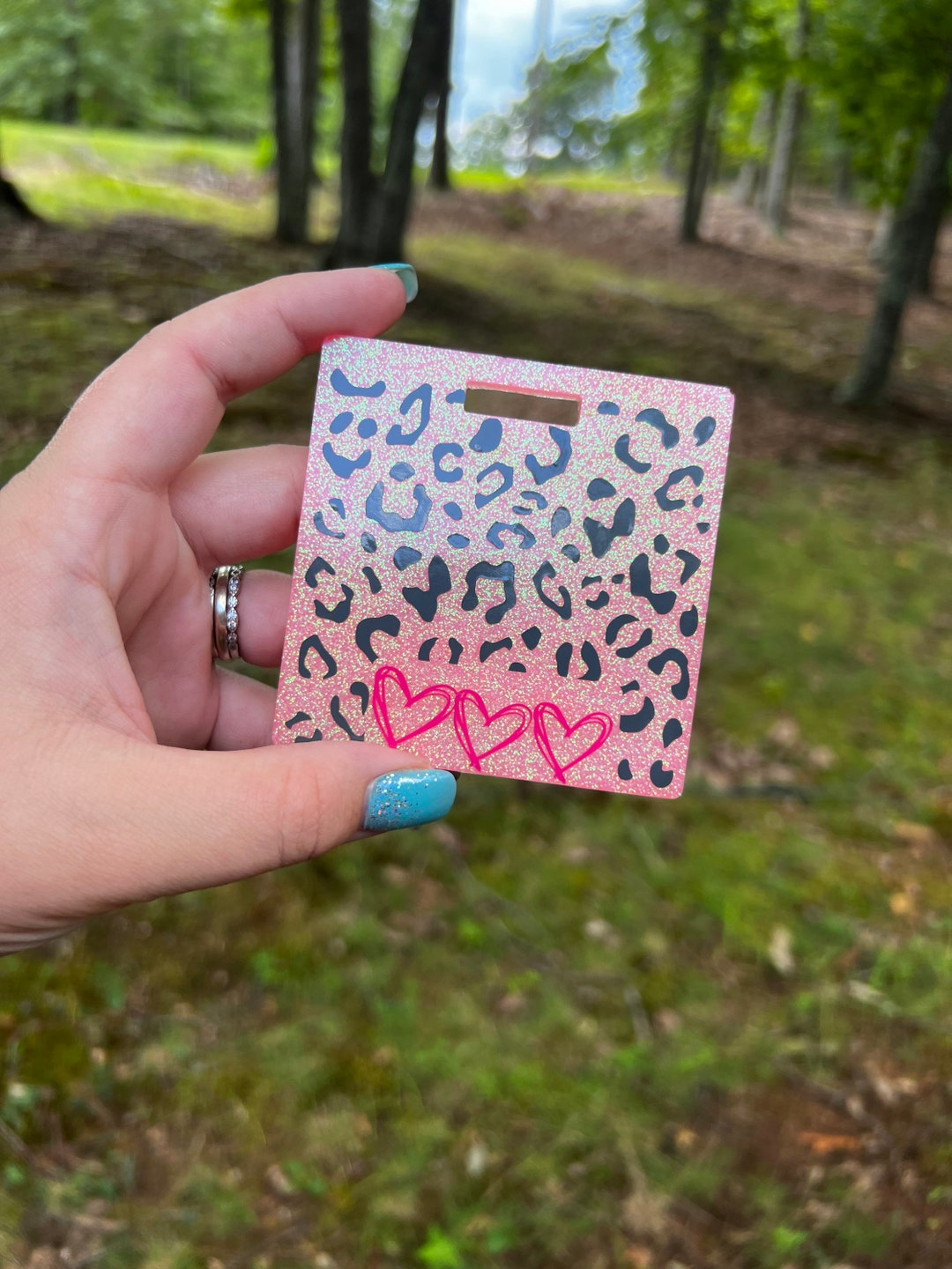 Glitter Badge Buddy/ Badge Buddy/leopard Badge Buddy/leopard Id Tag ...