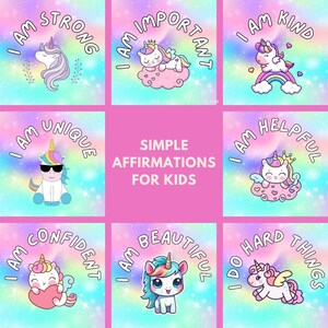 Printable Kids Affirmation Cards, Positive Affirmations for Children ...