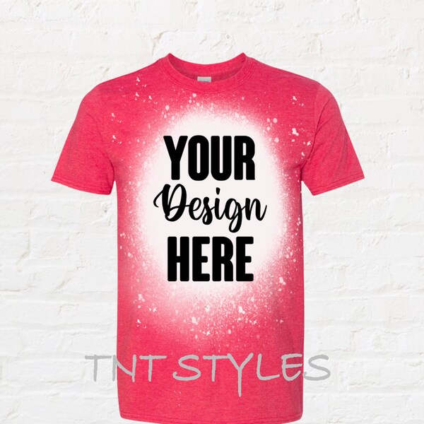 Red Bleached Mockup - Etsy