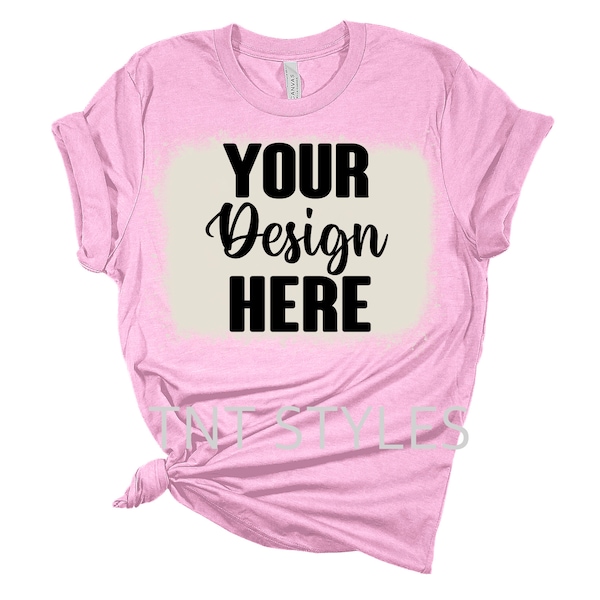 Bella Canvas Heather Bubble Gum - Etsy