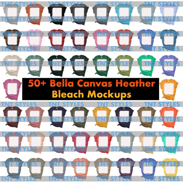 Bella Canvas Bleach Color Chart - Etsy