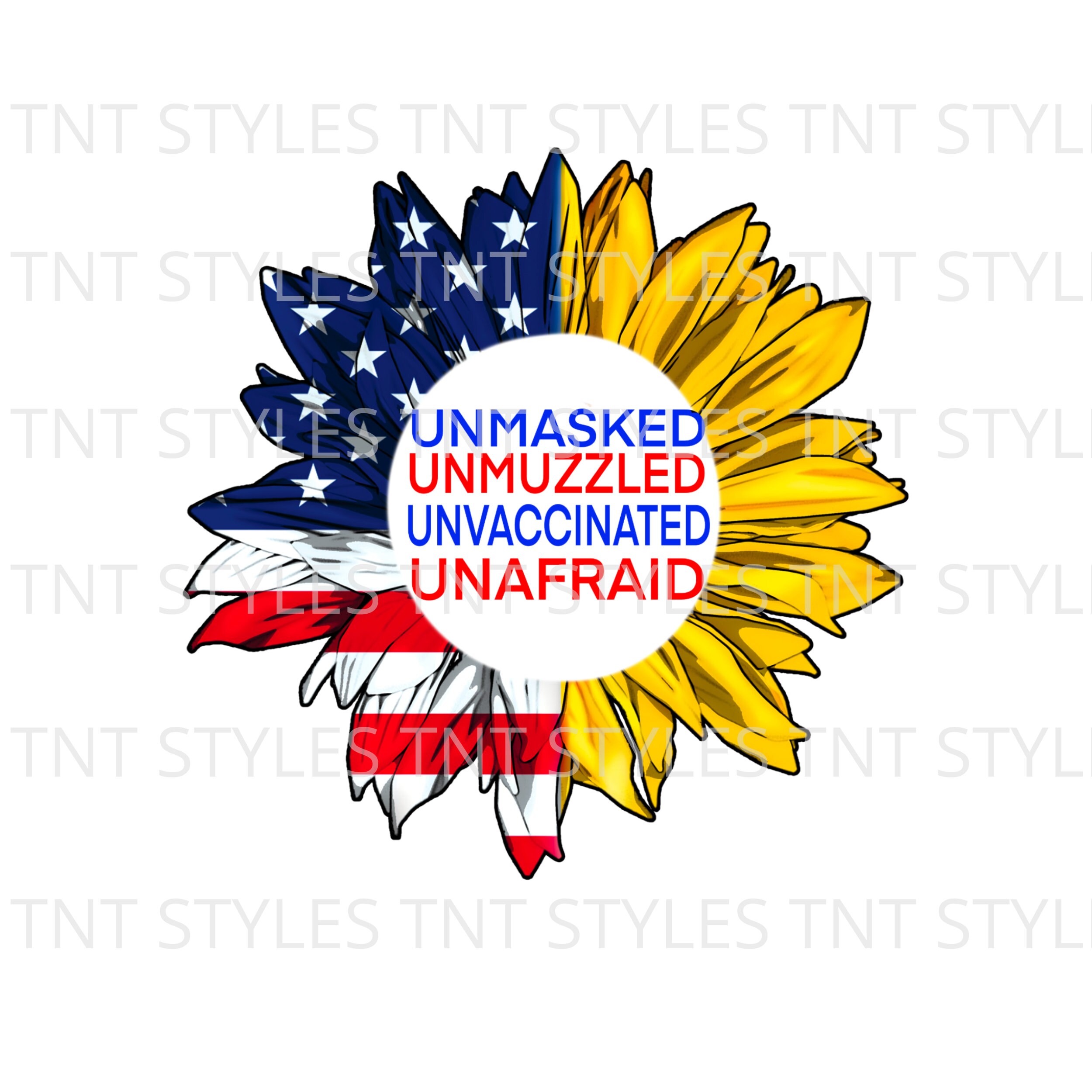 Unmasked Unmuzzled Unafraid Sunflower American Flag Freedom - Etsy ...