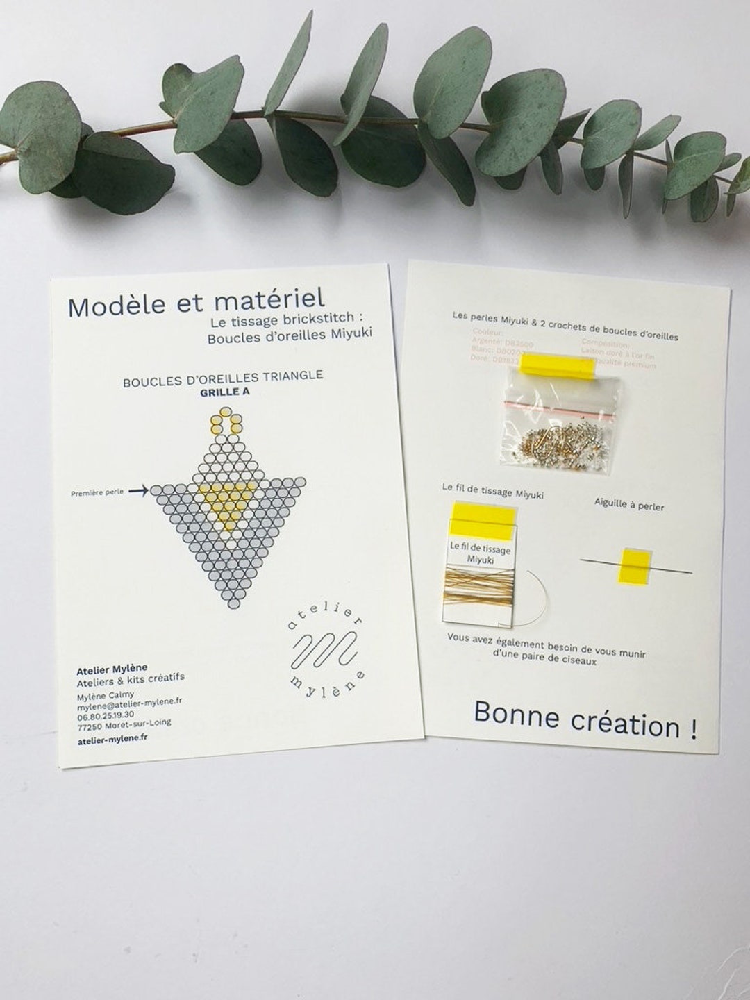 Creative KIT: Weaving Triangle Earrings in Miyuki Beads, Materials and ...