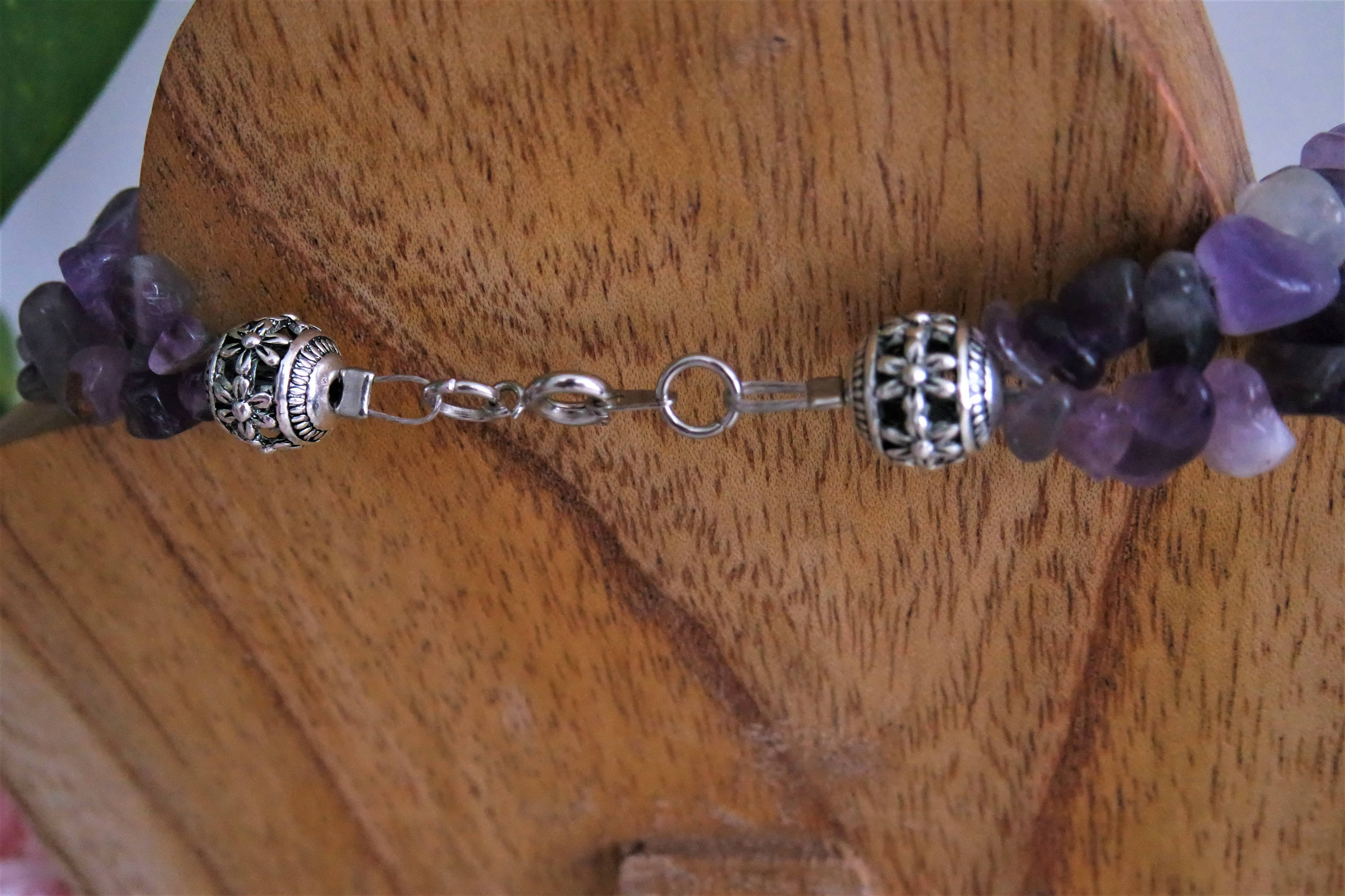 Handcrafted Genuine Gemstone Amethyst Statement Necklace With | Etsy