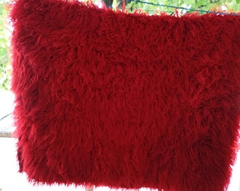 Checkered Flokati Rug/ Brown White Wool Check Shag Rug/ - Etsy