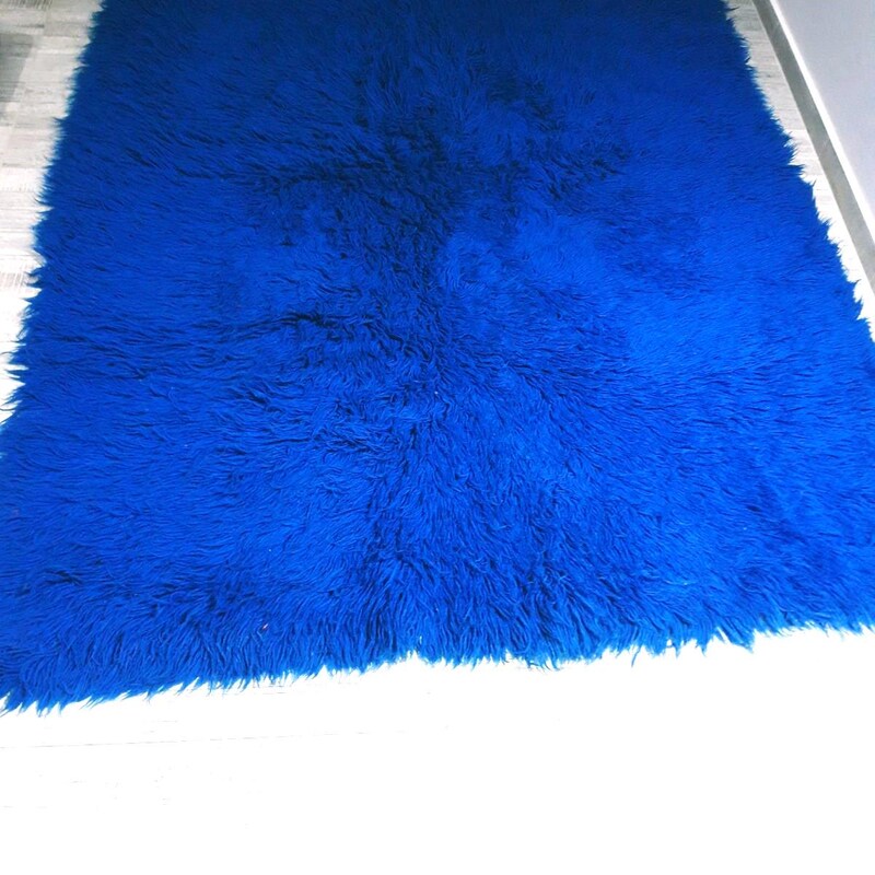 Blue Shag Rug - Etsy