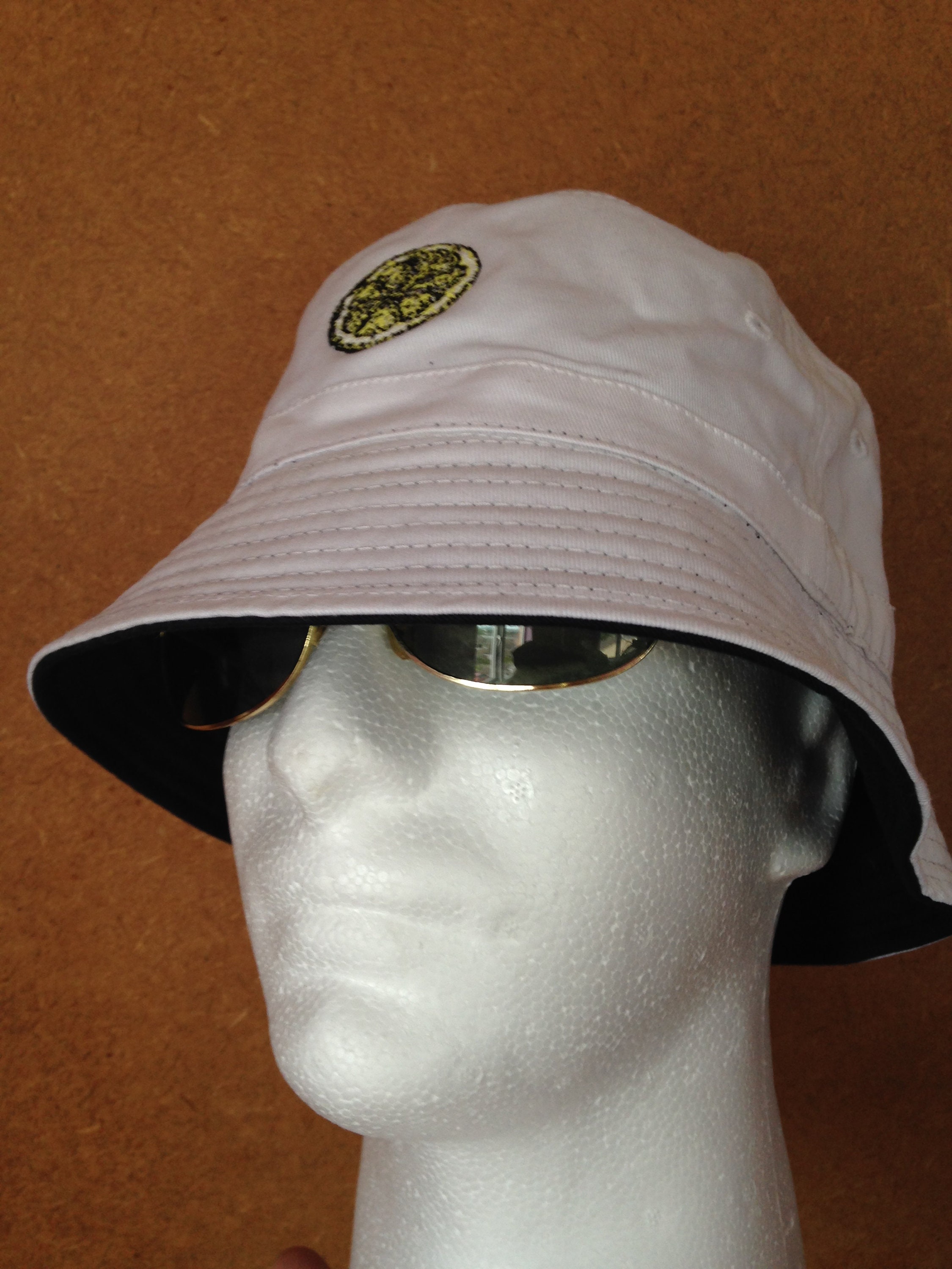 The Stone Roses Reni Inspired Embroidered Lemon Bucket Festival Spike ...