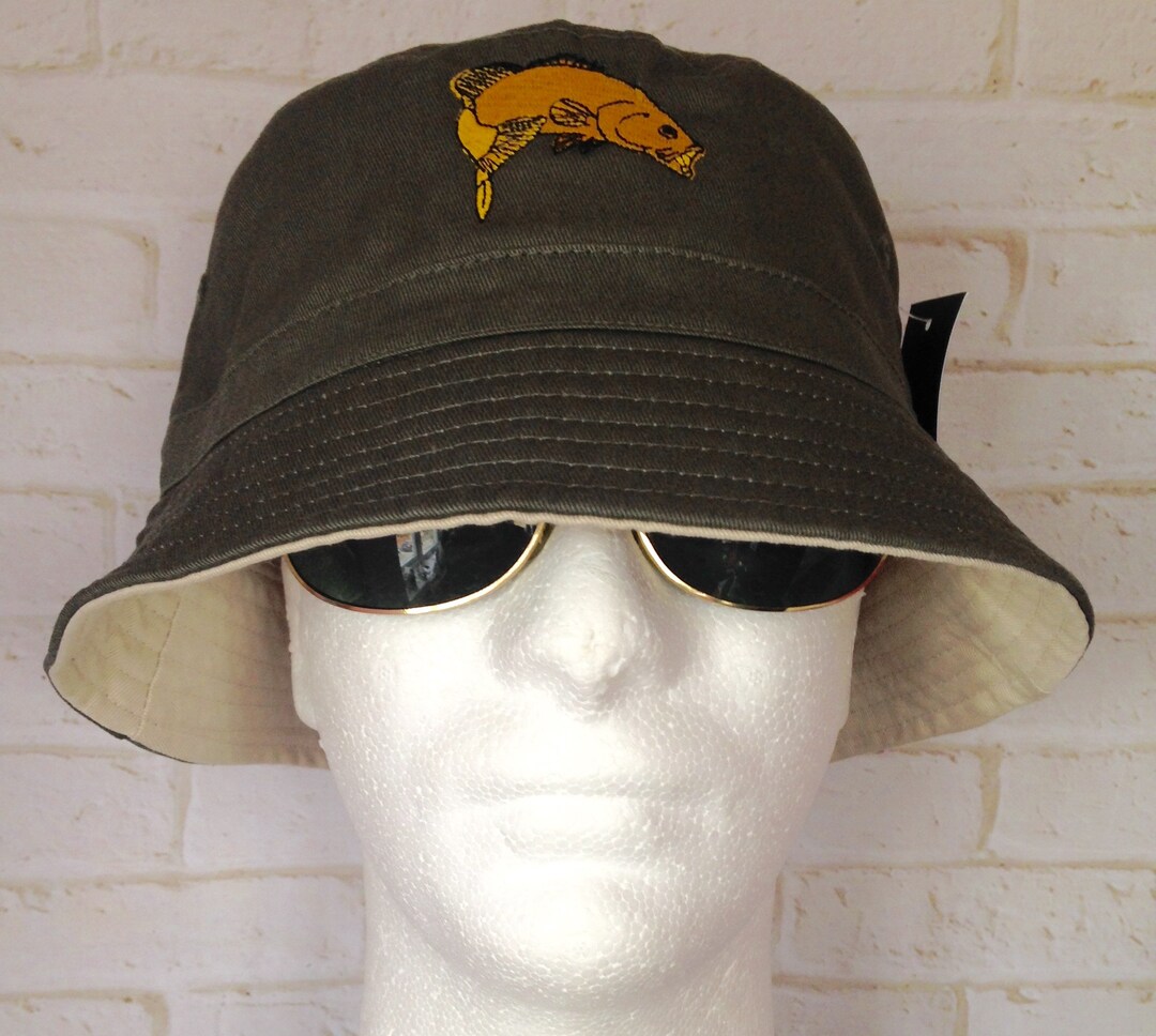 Embroidered Logo Not A Patch Carp Fish Reni Bucket Sun Summer Holiday ...