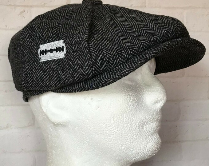 Peaky Blinders Inspired Razor Blade Unisex Flat Cap Tommy Arthur Thomas ...