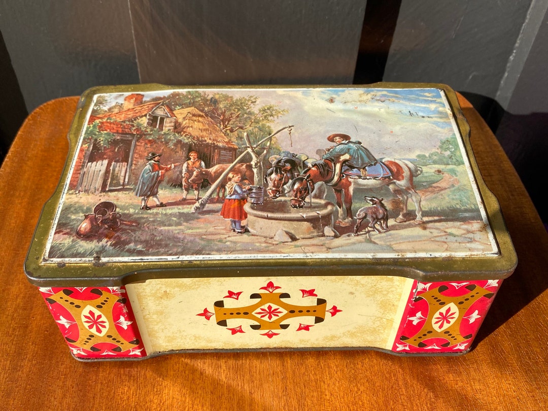 Vintage Tin Container - Etsy