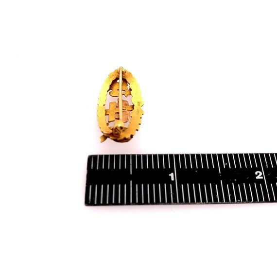 Retro Gold Pin Free Mason Knights Templar Cross & Cro… - Gem