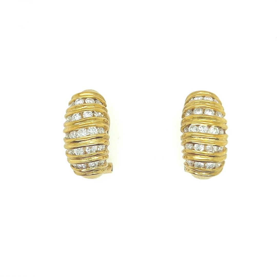 Retro Gold 1.25 Carat Natural Round Brilliant Diamond Clip - Etsy