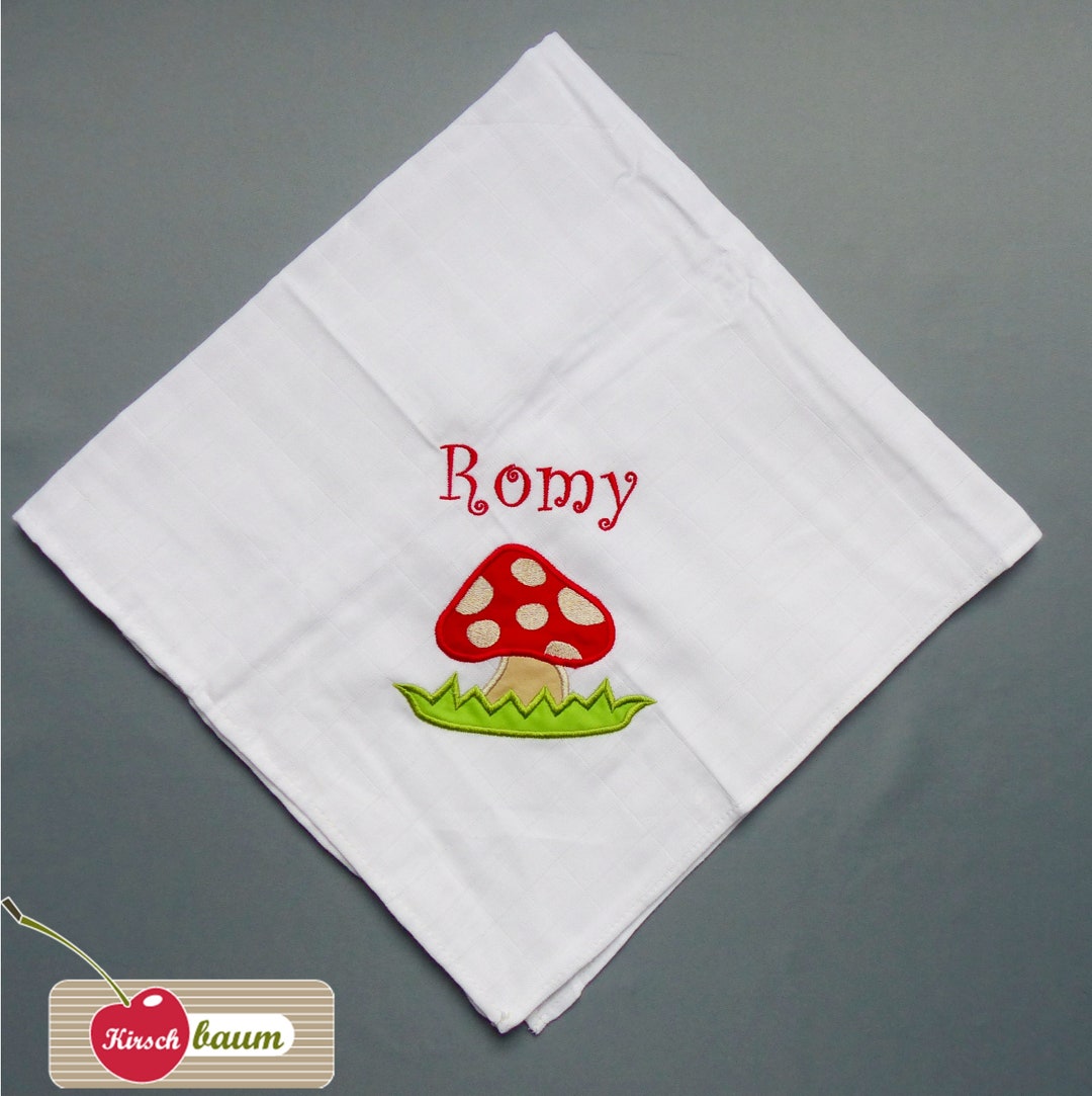 Spit Cloth With Name and Lucky One - Etsy