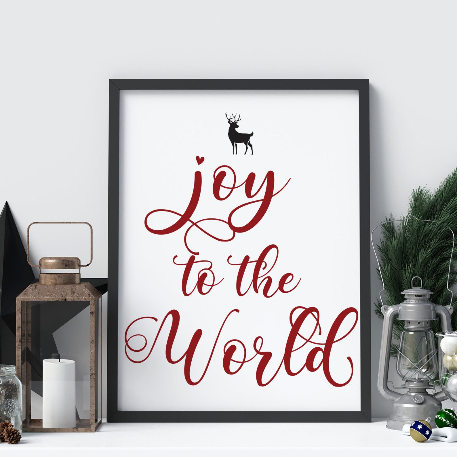 Christmas Printable Wall Art Joy to the World Printable - Etsy