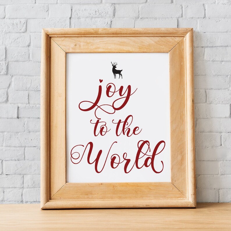 Christmas Printable Wall Art Joy to the World Printable - Etsy