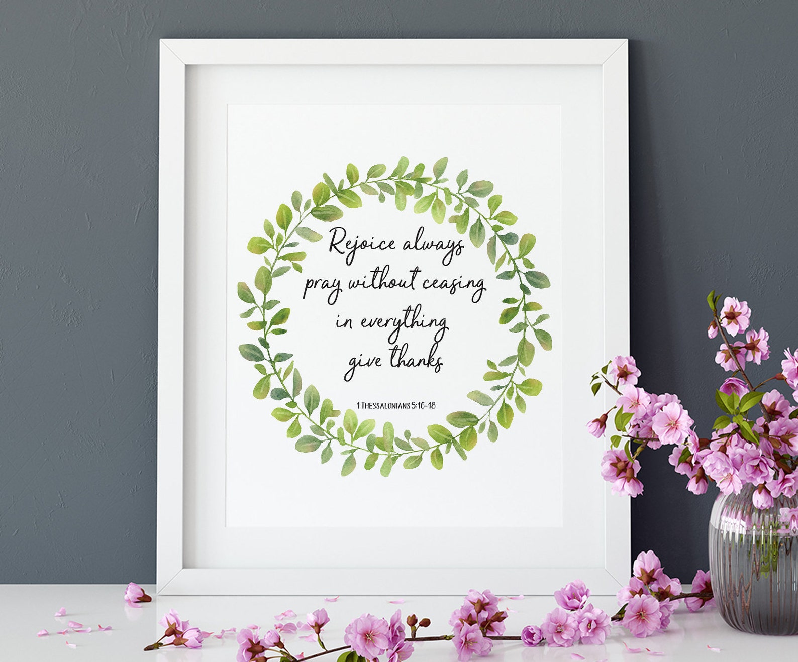 Rejoice Always Pray Without Ceasing, Scripture Printable, Christian ...