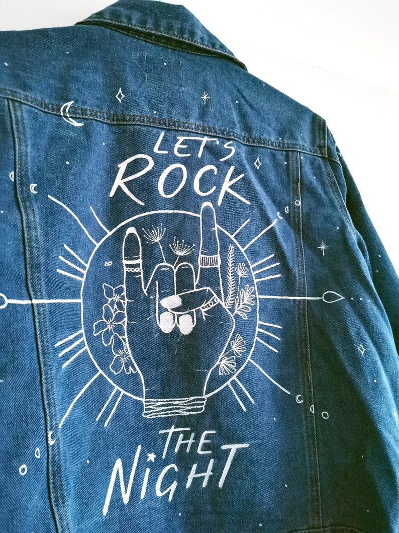 Hand Painted Denim Jacket Personalised Luxury Gift Box | Etsy