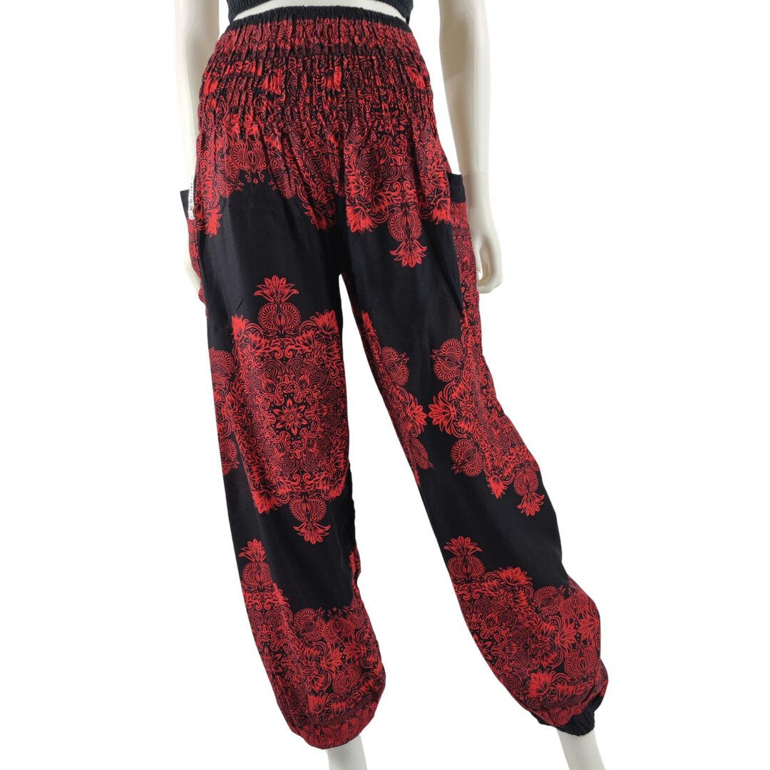 Boho Harem Pants: Elephant Print Yoga Palazzo Casual Trousers With ...