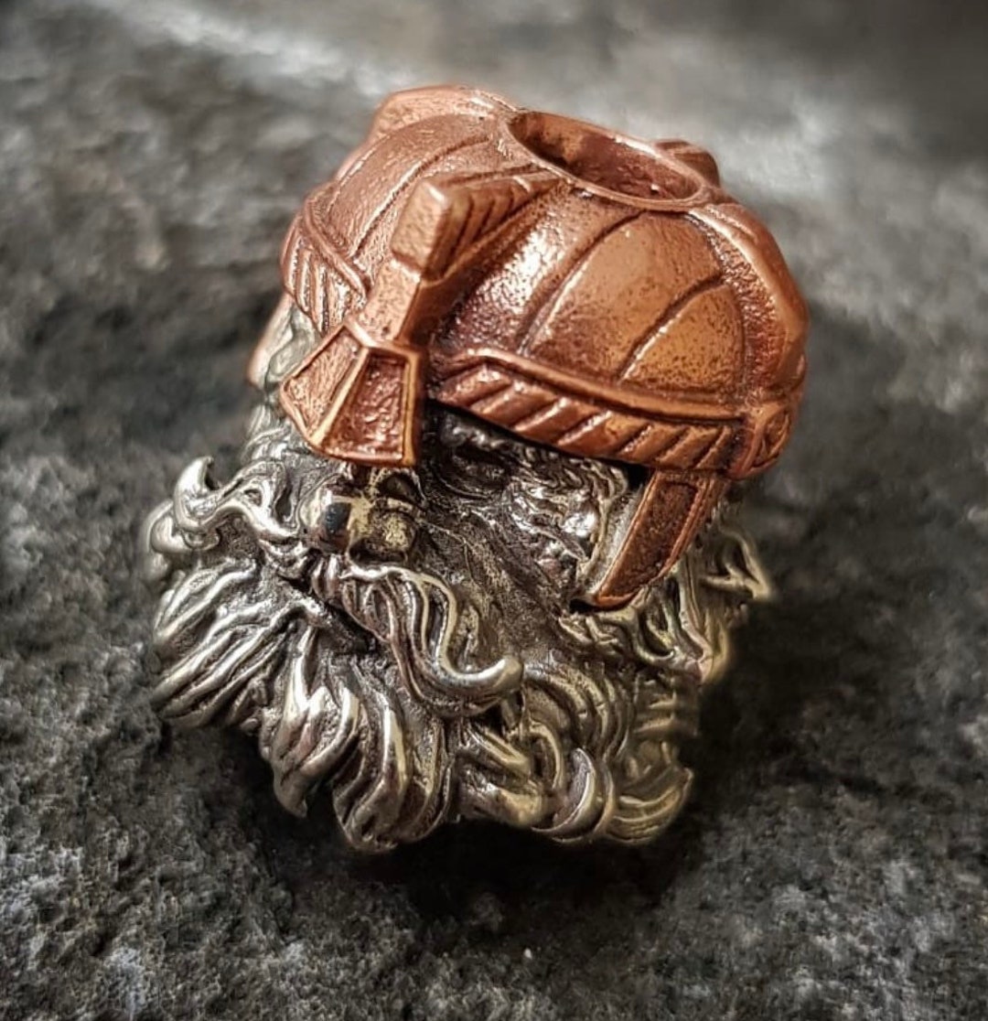 Silver Beard Dwarf CG Paracord Bead - Etsy