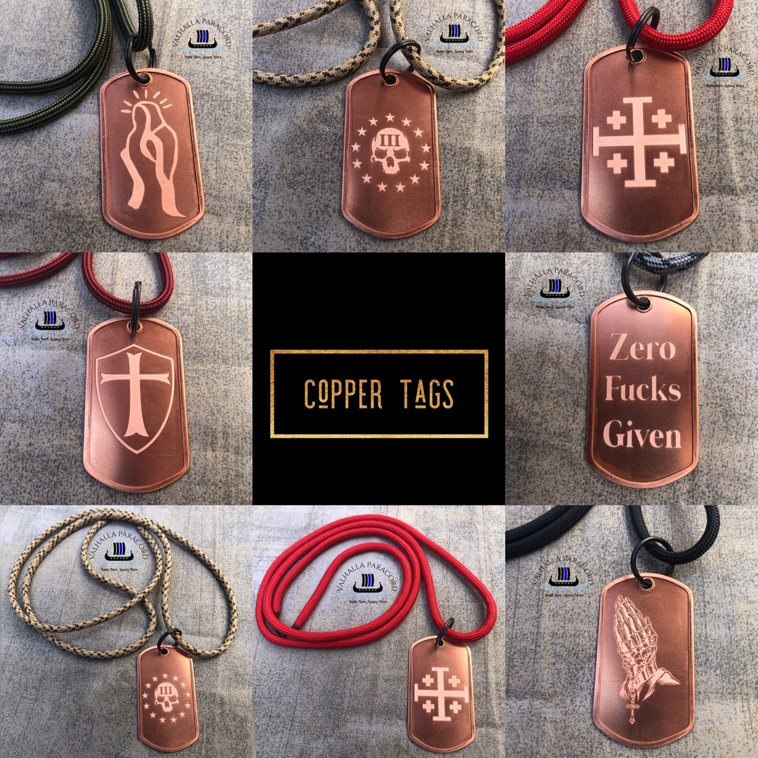 Laser Engraved Copper Dog Tag - Etsy