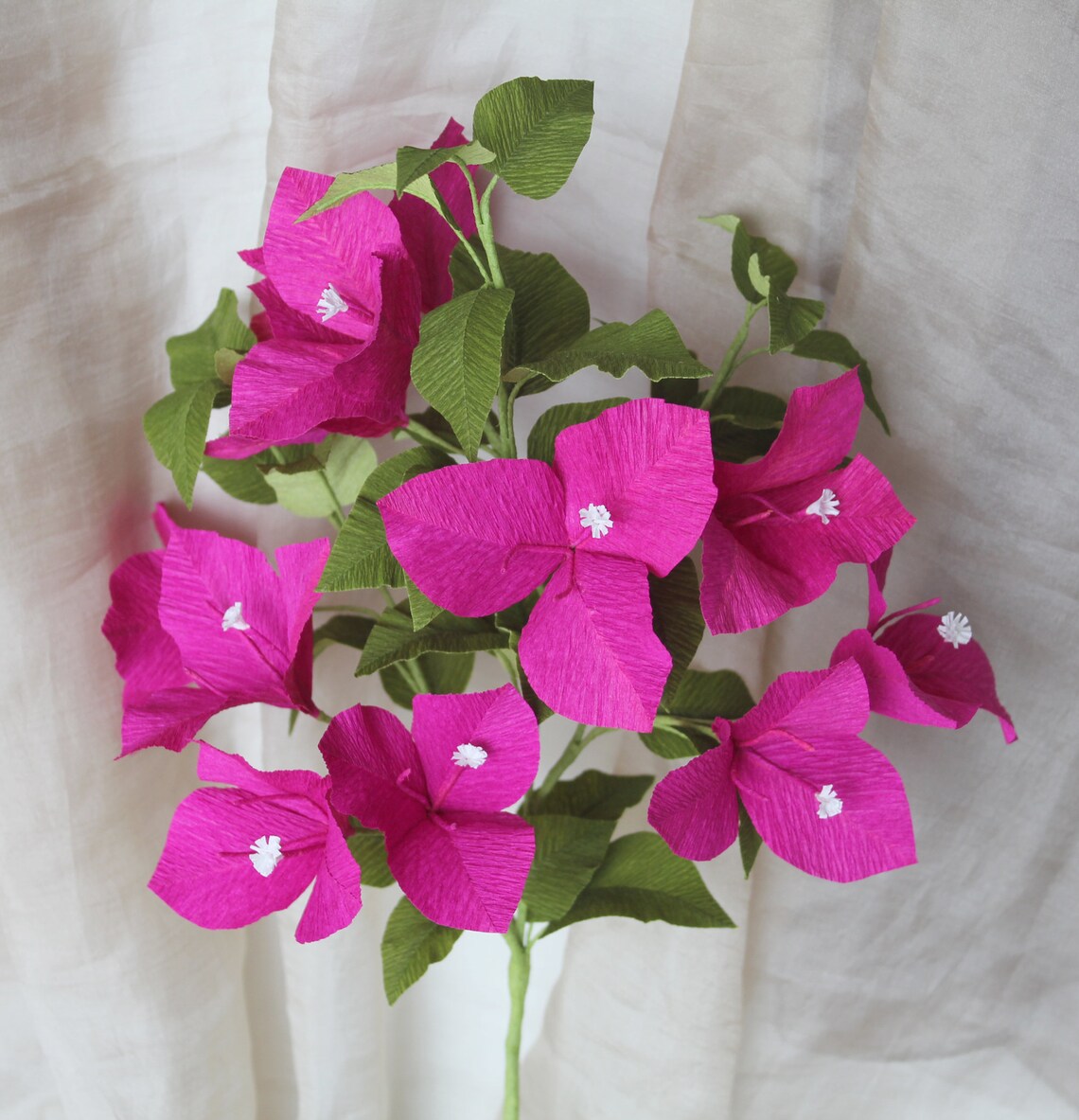 Paper Bougainvillea Branche for a Flower Arrangement - Etsy