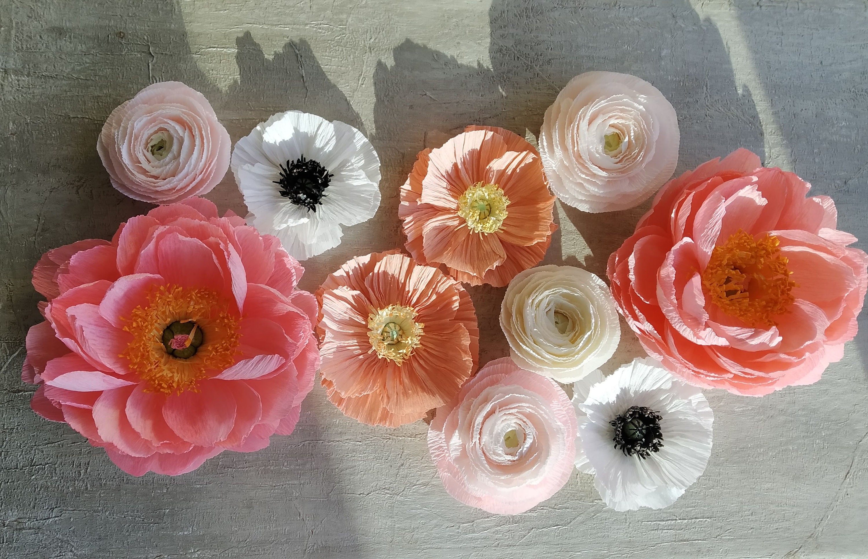 Paper Flower Set for Wedding Props Photo Decor - Etsy
