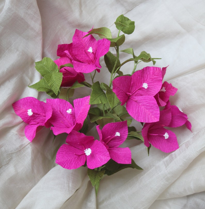 Paper Bougainvillea Branche for a Flower Arrangement - Etsy