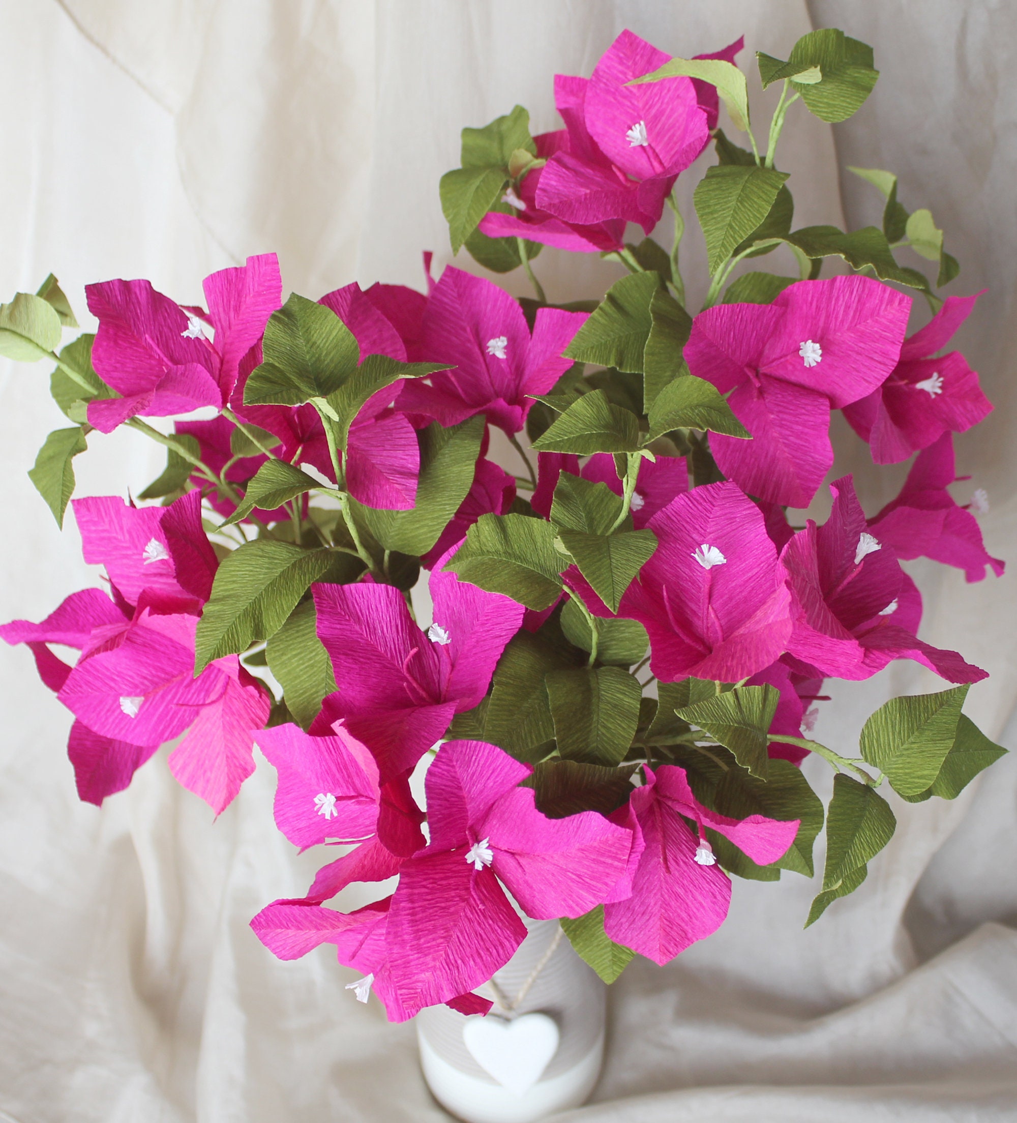 Paper Bougainvillea Branche for a Flower Arrangement - Etsy