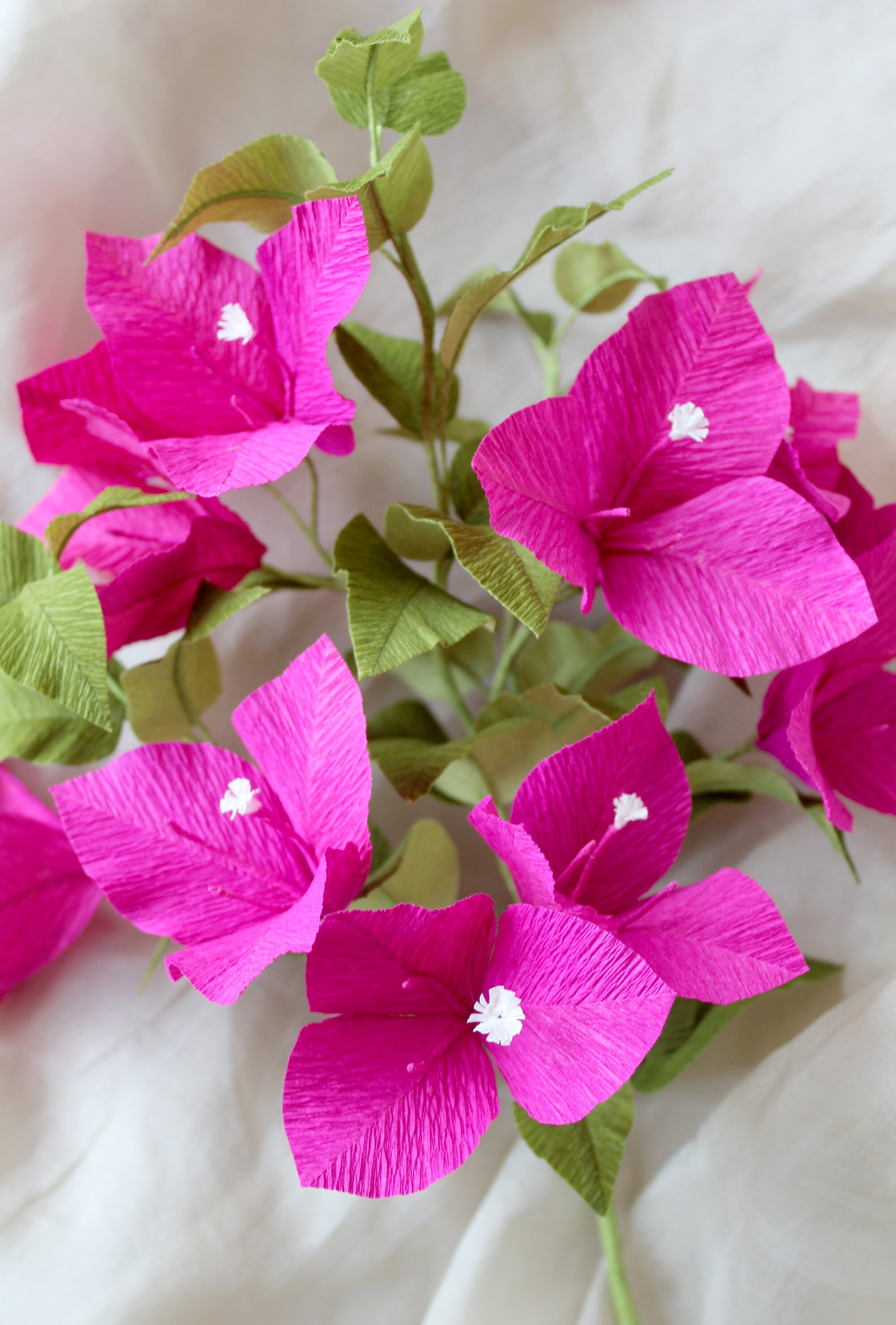 Paper Bougainvillea Branche for a Flower Arrangement - Etsy